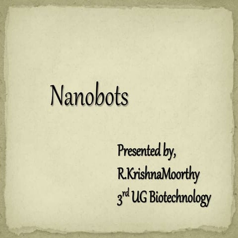 Nanobots | PPTX