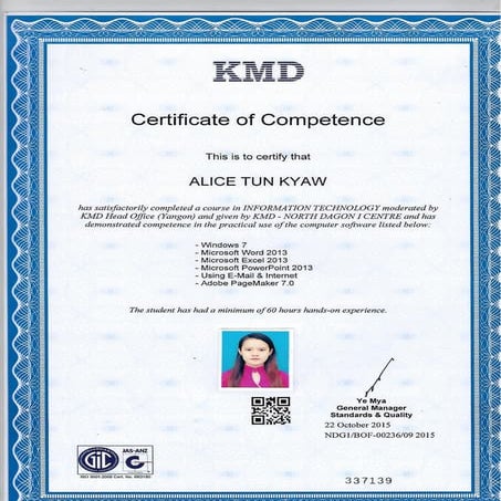 OJT COMPLETION CERT. | PDF