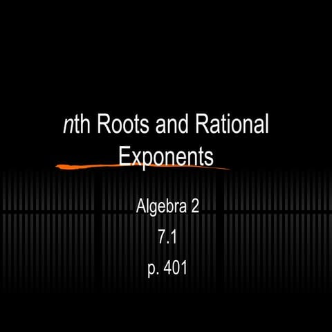 A27-1 nth roots | PPT
