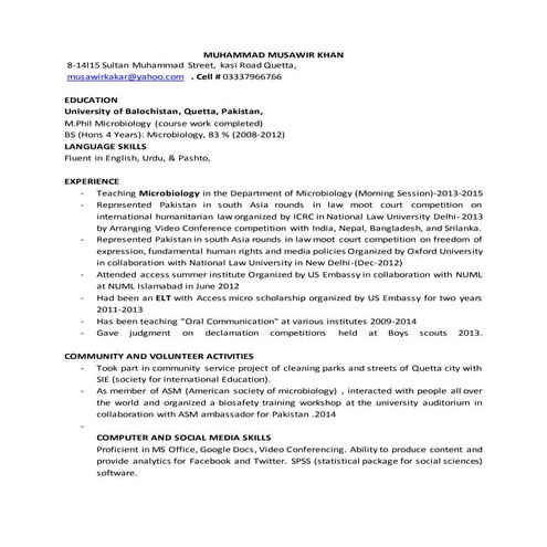 musawir american CV | DOCX