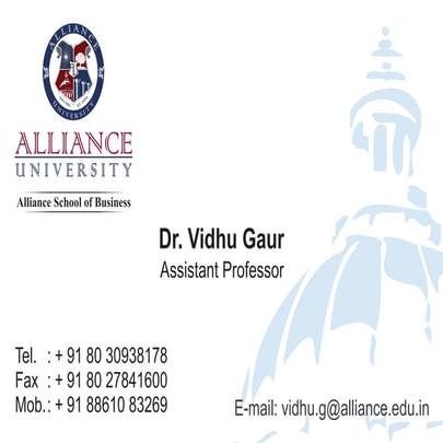 Dr. Vidhu Gaur | PPT