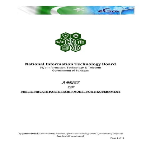 e-Government And Public Private Partnership (PPP) | PDF