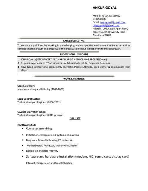 Jared Resume Compressed Pdf