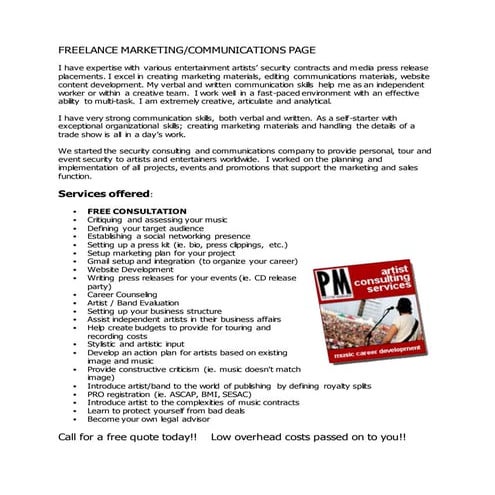 Marketing and Communications Page | PDF