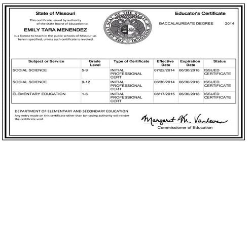 Substitute Certificate | PDF