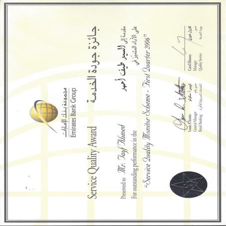 Service Quality Award Pdf