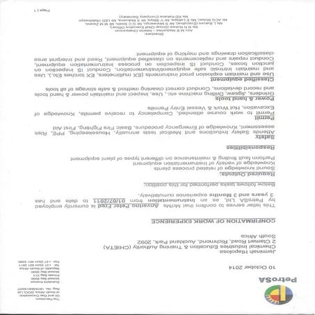 Trade Test Certificate | PDF