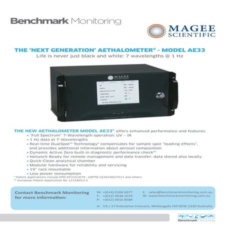 Benchmark Magee Brochure - AE33 Next Gen | PDF
