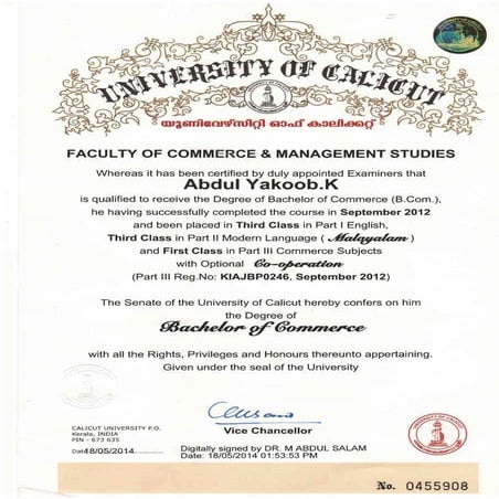 Scan of Transcript | PDF