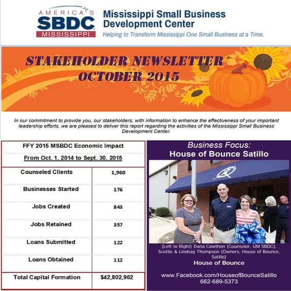 MSBDC Stakeholder Newsletter - October 2015 | PDF | Small and Medium ...