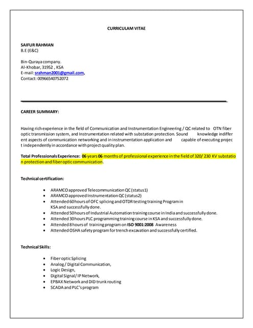 Aramco experience letter | PDF