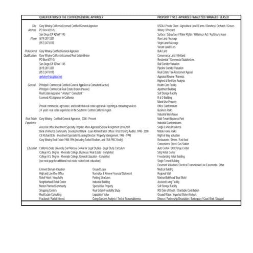 G Whaley Bio & Cont Ed Kill List 01.30.2015