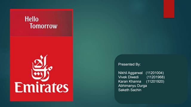 Emirates Airline: Strategic Management Report | PDF