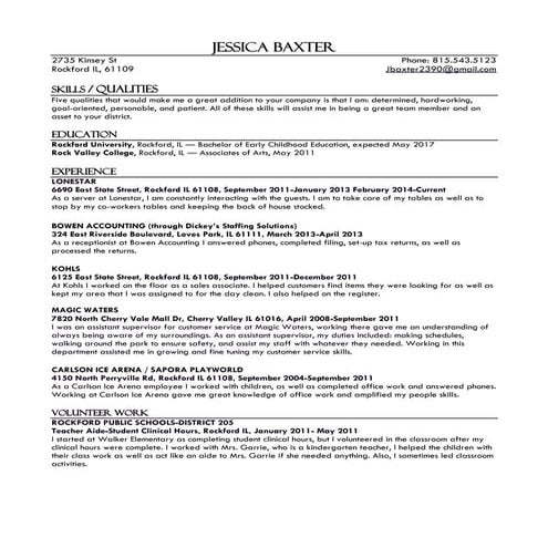 Jessica's Resume | PDF