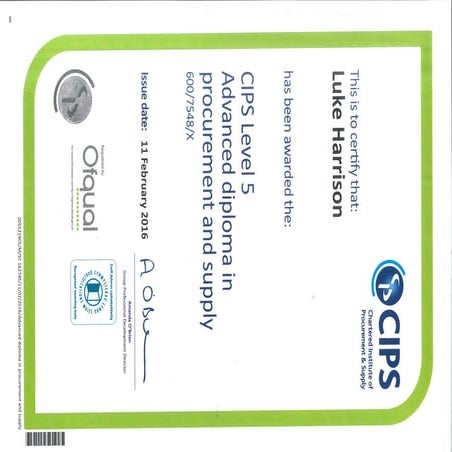CIPSA Advanced Diploma in Procurement & Supply | PDF