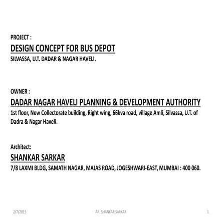 Bus Karo: Bus Depot Design Guideline (Session VII) | PPTX