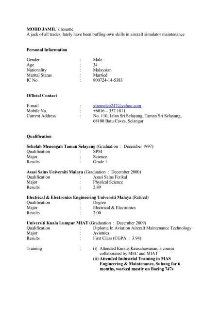 anusornRESUME1 | PDF