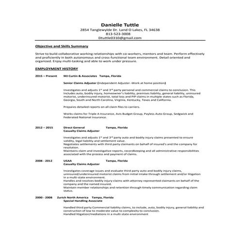 Danielle Resume 2017 | PDF
