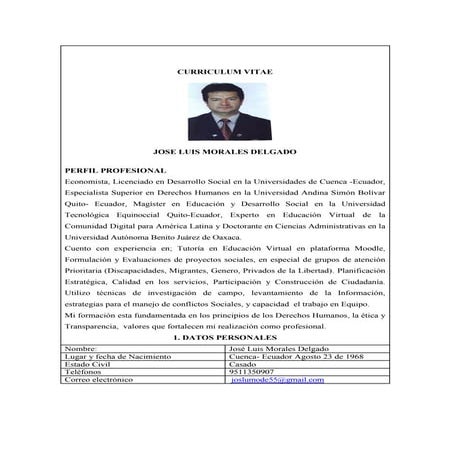 curriculum Jose-Morales | PDF