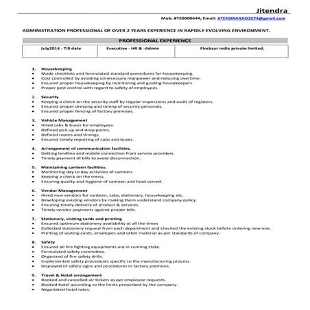 jitendra resume 2016 | DOC