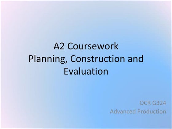 Cw yr 12 g321 outline | PDF