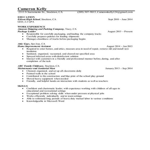 Resume of Kelly Swinney - LinkedIn resume | DOCX