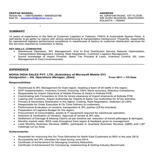 CV_Deepak_Jan15_Updated | DOC