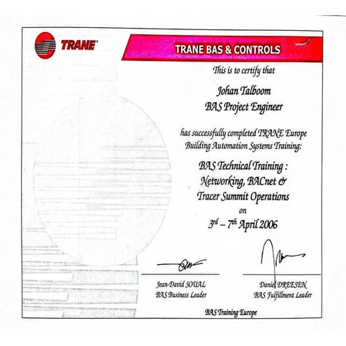 Trane Networking Bacnet & Tracer Summit | PDF