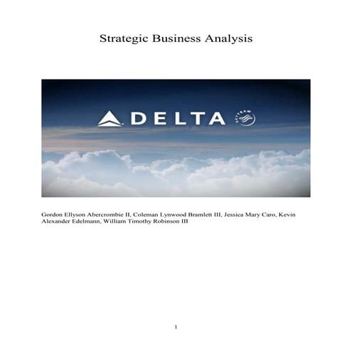 Strategic Business Analysis | PDF