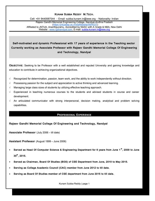 Professor Profile Presentation example . | PPTX