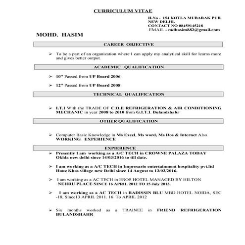 SAMIR UDDIN KHAN CV | DOC