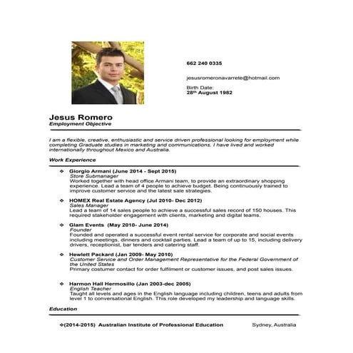 Jesús Romero resume E M | PDF