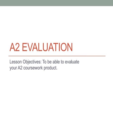 A2 evaluation | PPT