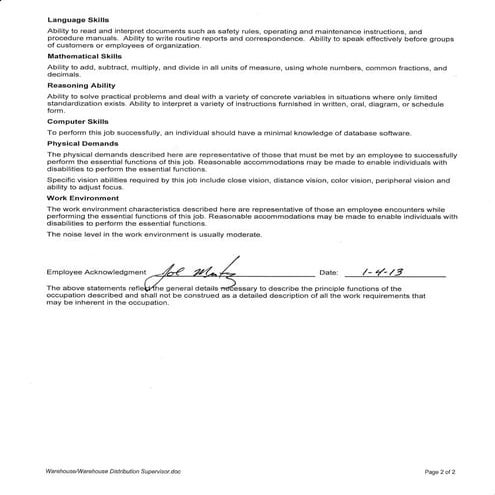 AIM Job description side 2 | PDF | Careers