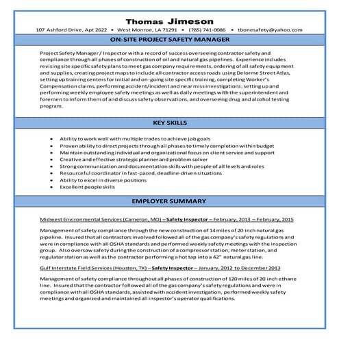 Thomas Jimeson resume | DOCX | Construction Industry | Industries