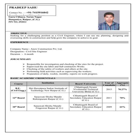 Resume Pradeep | PDF