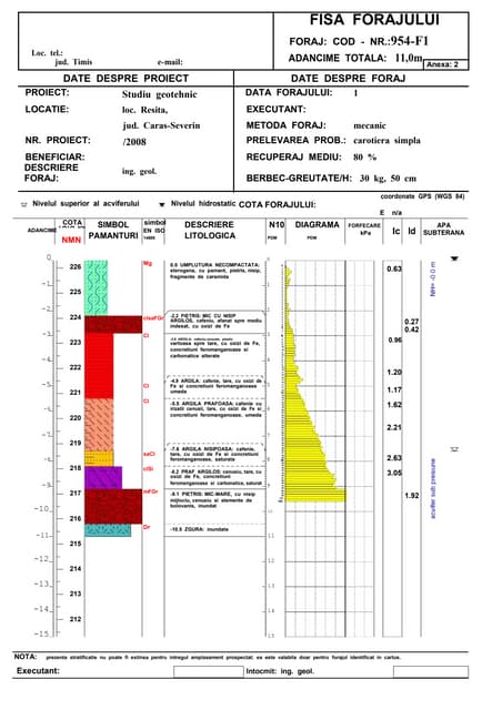 Fisa De Executie foraje | PDF