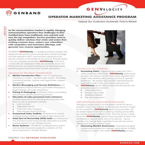 GENBAND G6 datasheet | PDF
