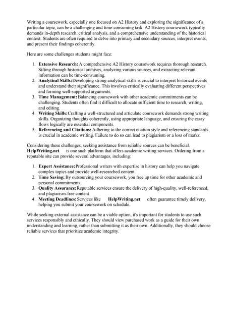 A Level English Coursework Examples. This resource | PDF