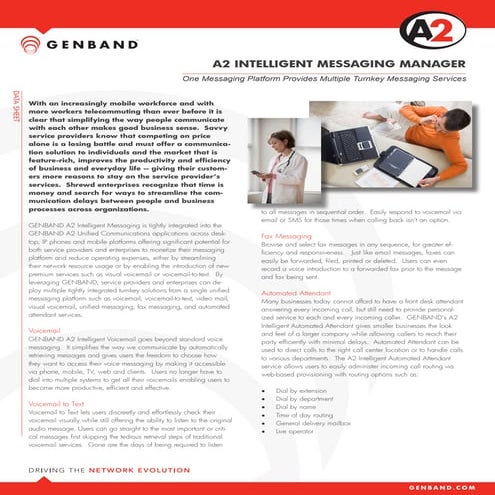 A2 Personal Agent Web Portal datasheet | PDF