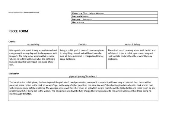 Pick Up Call Sheet | PDF
