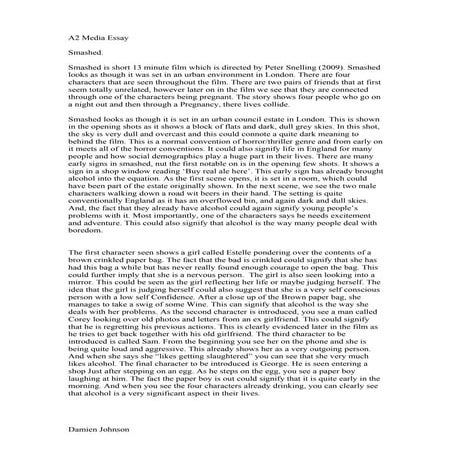 A2 media essay 'Insane' | DOC