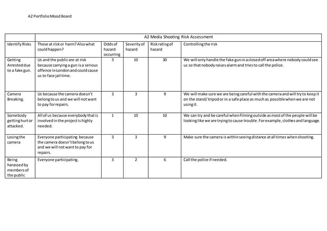 Risk assessment | DOCX