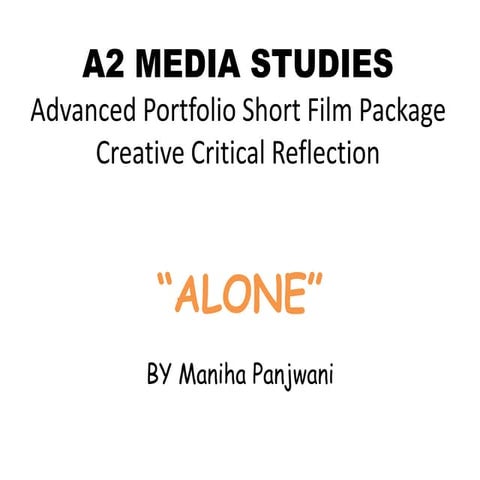 A2 media studies advanced portfolio | PPTX