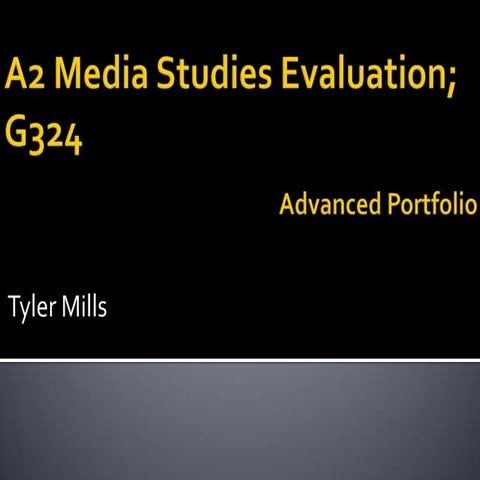 A2 media studies evaluation | PPT