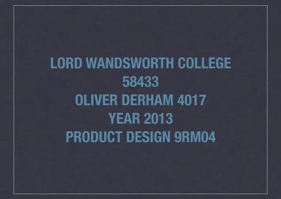 Dt as level coursework | PPT