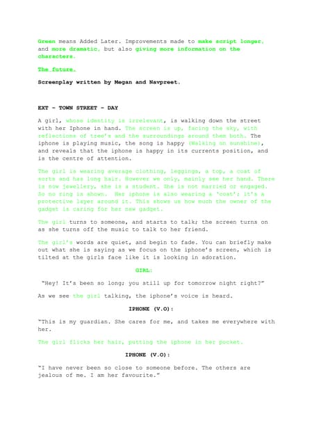 A2 script the future | PDF