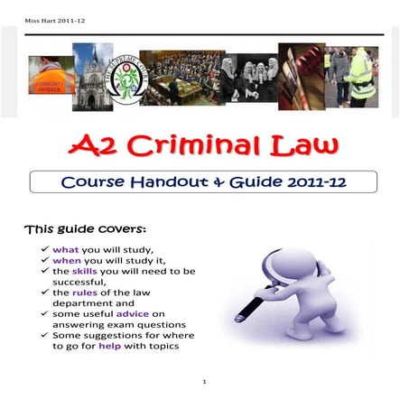 A2 student guide 2011 12 | PDF