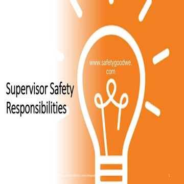 Supervisor Safety Training | PPT
