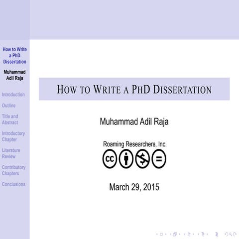 How to Write a PhD Dissertation | PDF